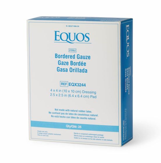 Equos Bordered Gauze 4in x 4in 25Ct