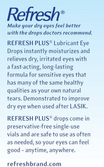 Refresh Plus Lubricant Eye Drops Single Containers 30Ct