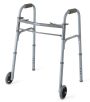 Medline 2-Button Folding Basic Steel Junior Walker with 5in Wheels ...