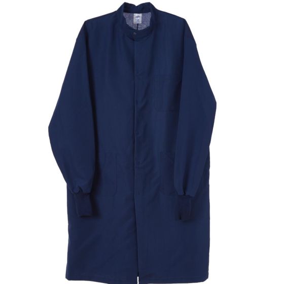 Medline Unisex Barrier Lab Coat with Pockets Navy XL 1Ct