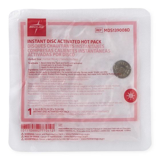 Medline Disc-Activated Instant Hot Pack 6x6 24Ct