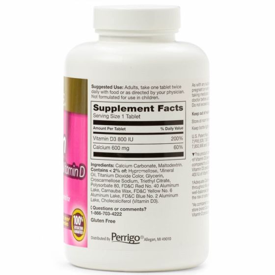 Calcium with Vitamin D3 Tablet 600mg 300Ct