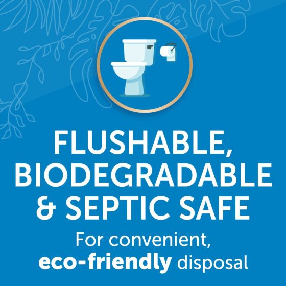 FitRight Fresh Start Flushable Personal Cleansing Wipes 48Ct