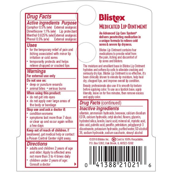 Blistex Medicated Lip Ointment 1Ct