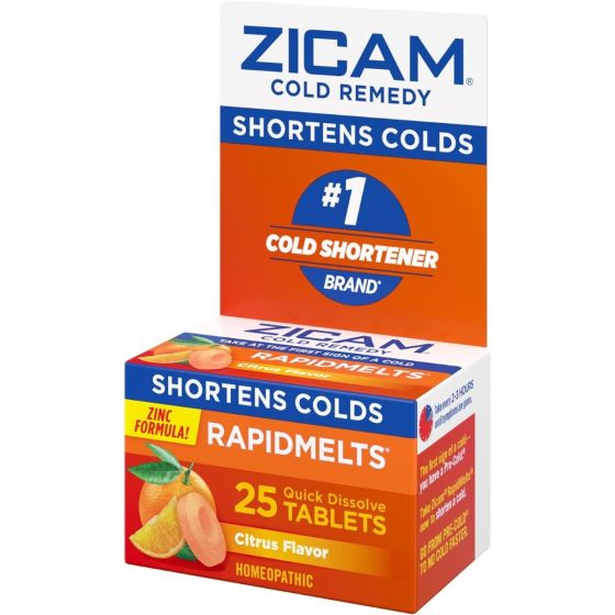 Zicam Cold Remedy Zinc Rapidmelts Citrus Flavor 25Ct