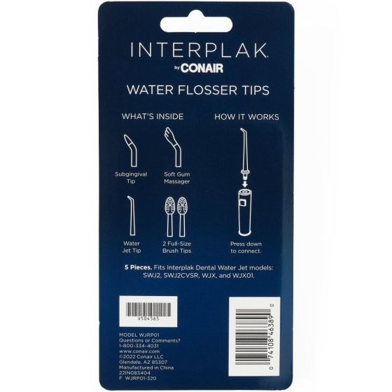 Interplak Dental Water Flosser Jet Tips 5Ct