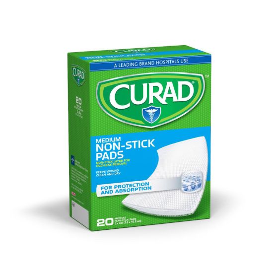 CURAD Sterile Nonstick Pad 3x4 Medium 240Ct