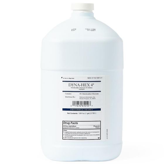 Dyna-Hex 4% CHG Liquid Surgical Scrub, 128 oz., One