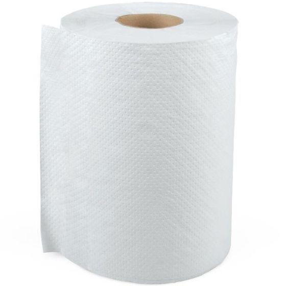 Standard Paper Towel Roll, White, 10in x 800ft, Case of 6 Rolls
