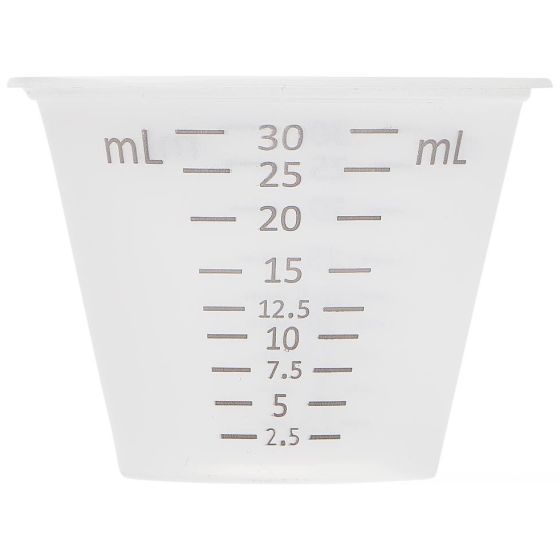 Medicine Cup with Printed Graduations, Graduated in Millimeters, 1 oz ...