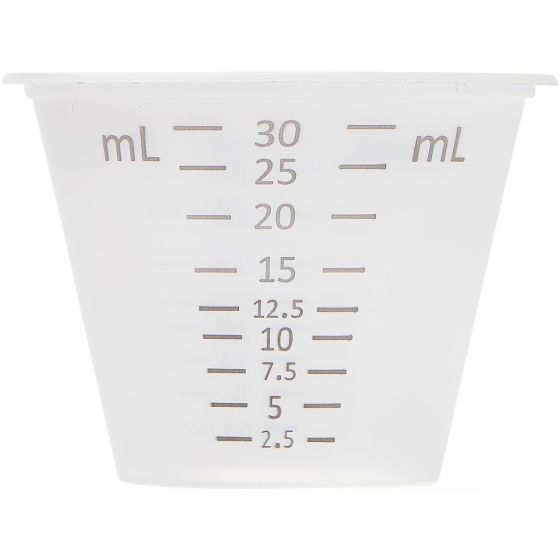 Medicine Cup with Printed Graduations, Graduated in Millimeters, 1 oz ...
