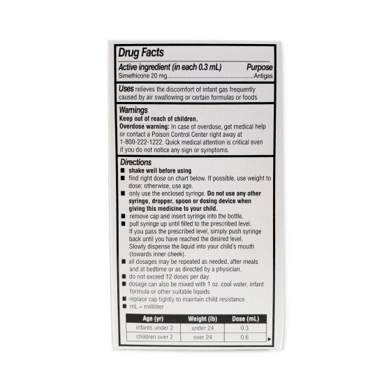 Simethicone Gas Relief Drops, For Infants and Children, 20 mg/0.3 mL ...