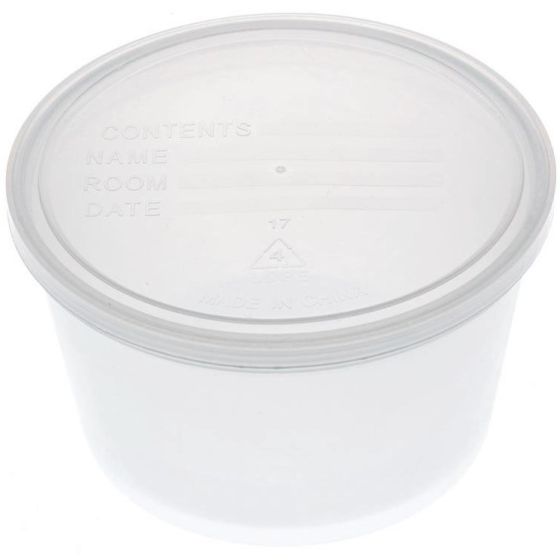 Denture Container, Clear, Pack of 25