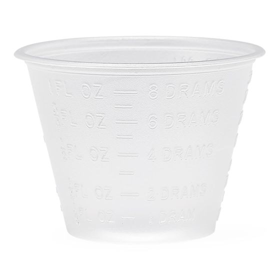 Medline Plastic Graduated oz./mL/TB/cc Medicine Cup 1oz 5000Ct