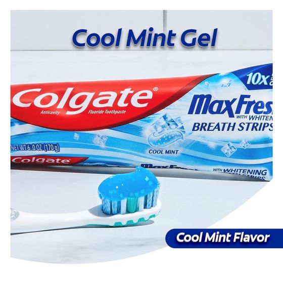 Colgate Max Fresh Whitening Toothpaste Cool Mint 6.3oz 3Ct