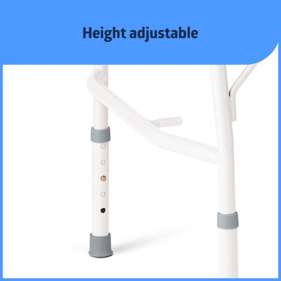 Medline Steel Bariatric Drop Arm Commode, 1,000lb Cap 1Ct