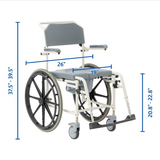 Aluminum Shower Commode Wheelchair