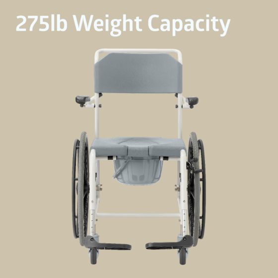 Aluminum Shower Commode Wheelchair