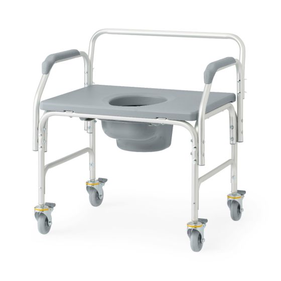 Guardian Bariatric Commode with 4 Locking Casters 1000lbs 1Ct