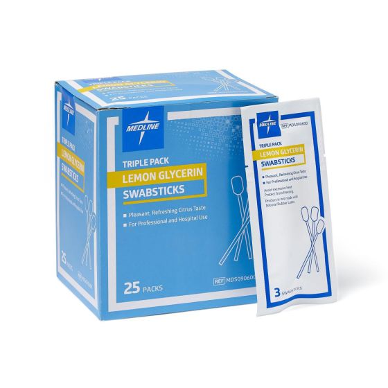 Medline Lemon Glycerin Oral Swabstick 750Ct