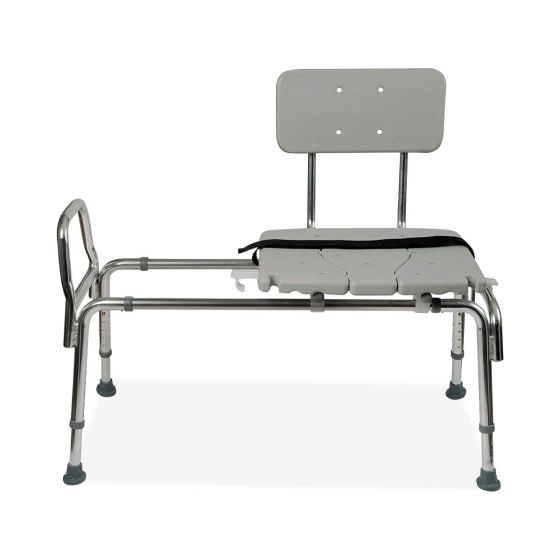 DMI Heavy-Duty Sliding Transfer Bench with Cut-Out Seat 400lbs 1Ct