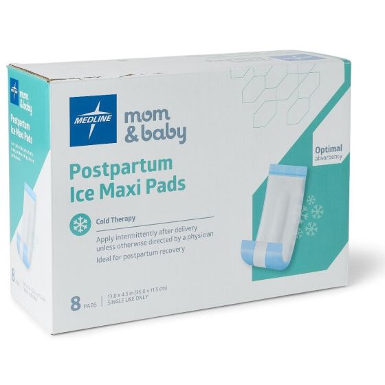 Medline Mom & Baby Postpartum Ice Maxi Pads 8Ct
