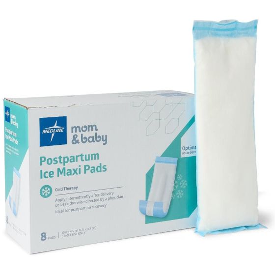 Medline Mom & Baby Postpartum Ice Maxi Pads 8Ct