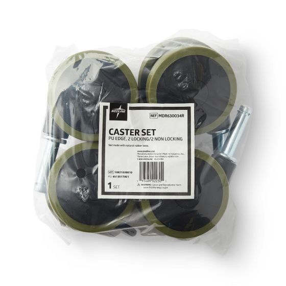 Medline Replacement Part Homecare Rubber Edge Bed Casters 4Ct