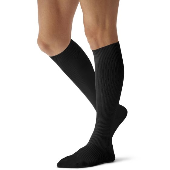CURAD Cushion Compression Sock 15-20mmHg Blk B Reg 1Pr