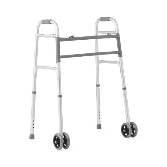 Guardian Bariatric Folding Walker with Wheels 500lb Cap 1Ct