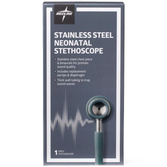 Elite Neonatal Stainless Steel Stethoscope, Gray