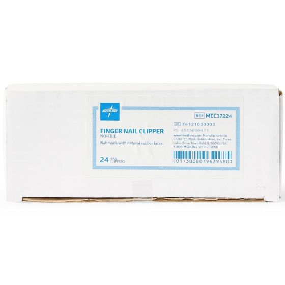 Medline Steel Fingernail Clipper 24Ct