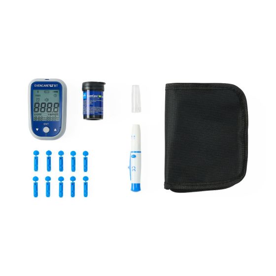 EVENCARE G2 Bluetooth Blood Glucose Monitoring Starter Kit 26Pc