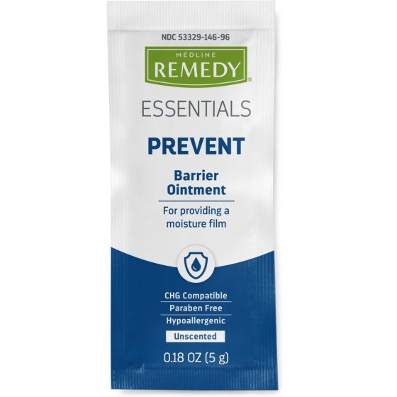 Medline Remedy Essentials Barrier Ointment 5g Packet 144Ct