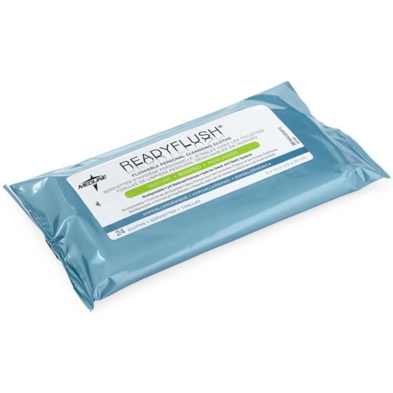 ReadyFlush Biodegradable Flushable Wipes Scented 24 Ct