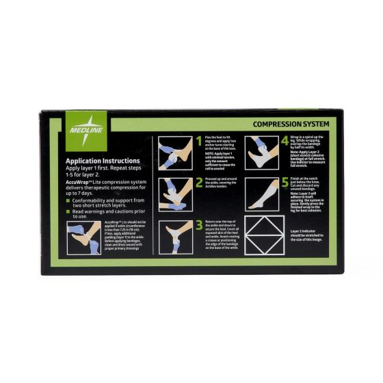 AccuWrap Lite 2-Layer Compression Bandage System 8Ct