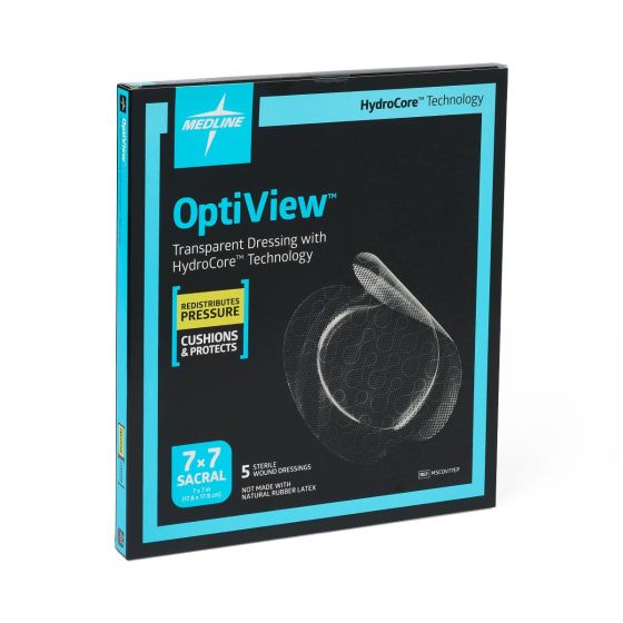 OptiView Sacrum Transparent Dressing 7in x 7in 5Ct