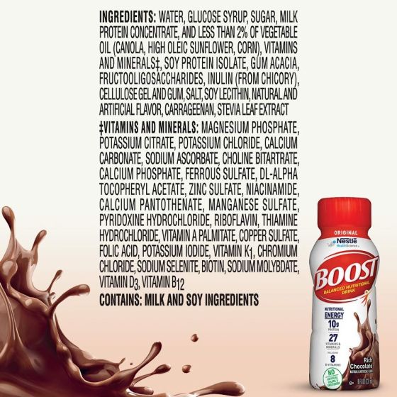 Boost Original Nutrition Drink Chocolate 8oz 24Ct