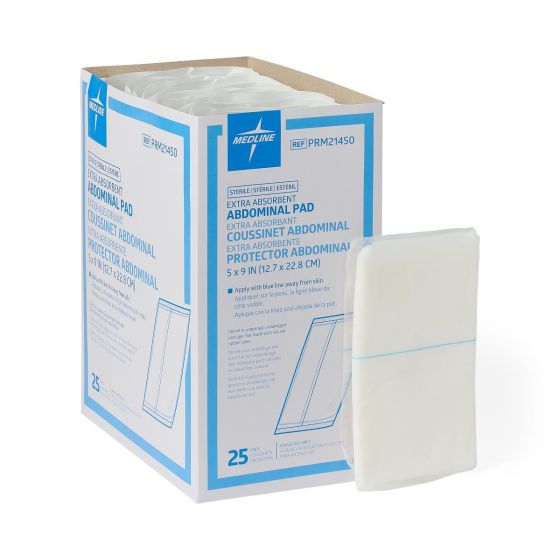 Medline Sterile Premium Abdominal Pad 5x9 25Ct