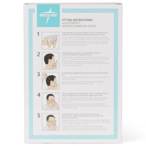 Medline N95 Cone Particulate Respirator Face Mask Small 240Ct