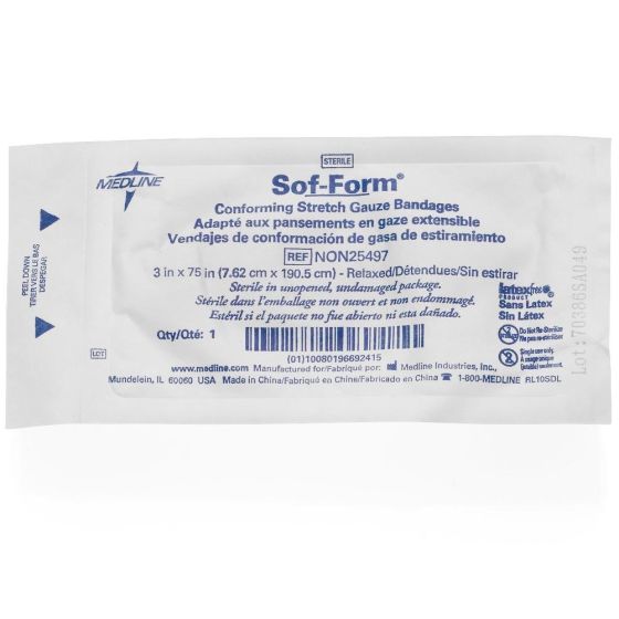 Medline Sterile Conform Stretch Gauze Bandage 3x75 96Ct