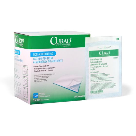CURAD Sterile Nonadherent Pad 3x4 1200Ct