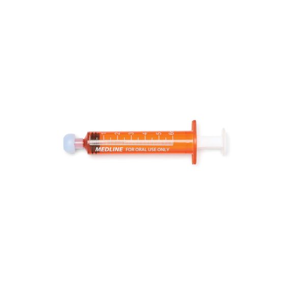 Medline Nonsterile Amber Oral Syringe 6mL 500Ct