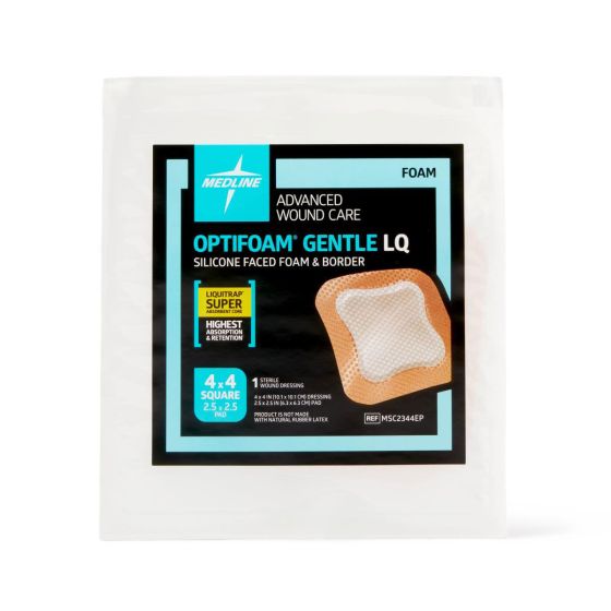 Optifoam Gentle LQ Silicone/Foam Dressing 4x4 1Ct