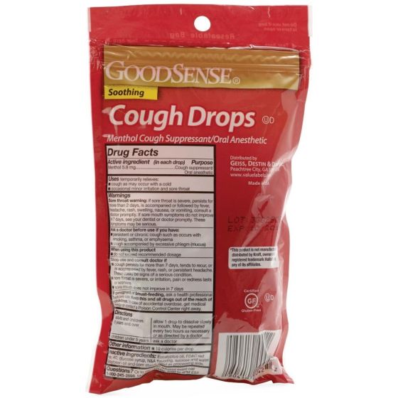 GoodSense Cough Drops 5.8mg Menthol Cherry 30Ct