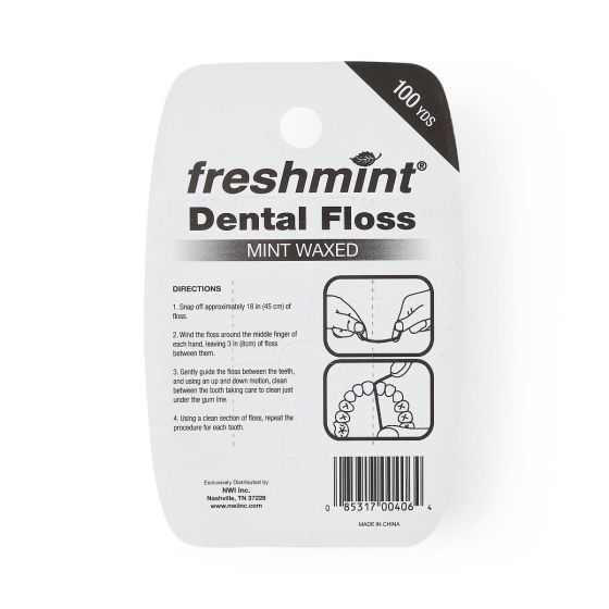 Waxed Mint Dental Floss 100yd