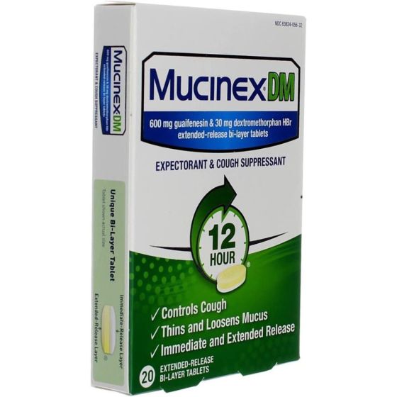 Mucinex DM 12-Hr Expectorant & Cough Tablet 20Ct