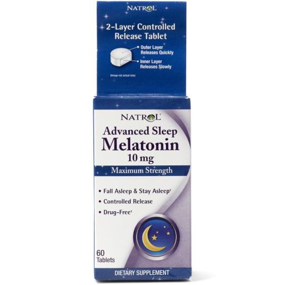 Natrol Advanced Sleep Melatonin Max Strength Tablets 10mg 60Ct