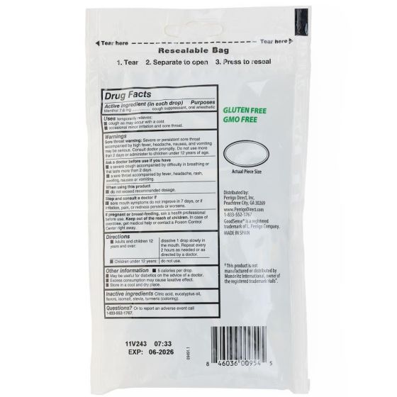 GoodSense Cough Drops Sugar-Free Honey Lemon 25Ct