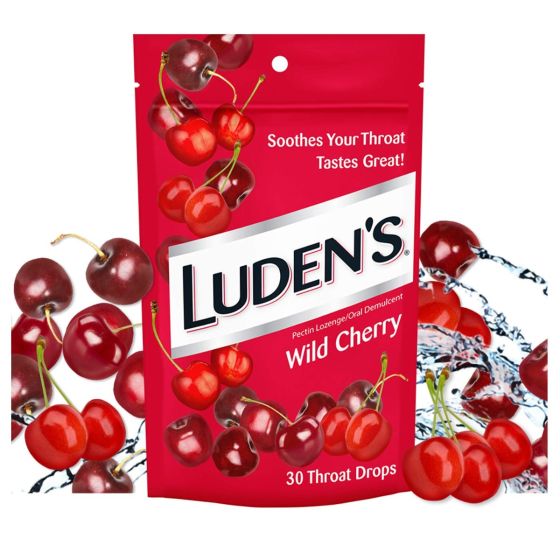 Luden's Wild Cherry Throat Drops 90Ct